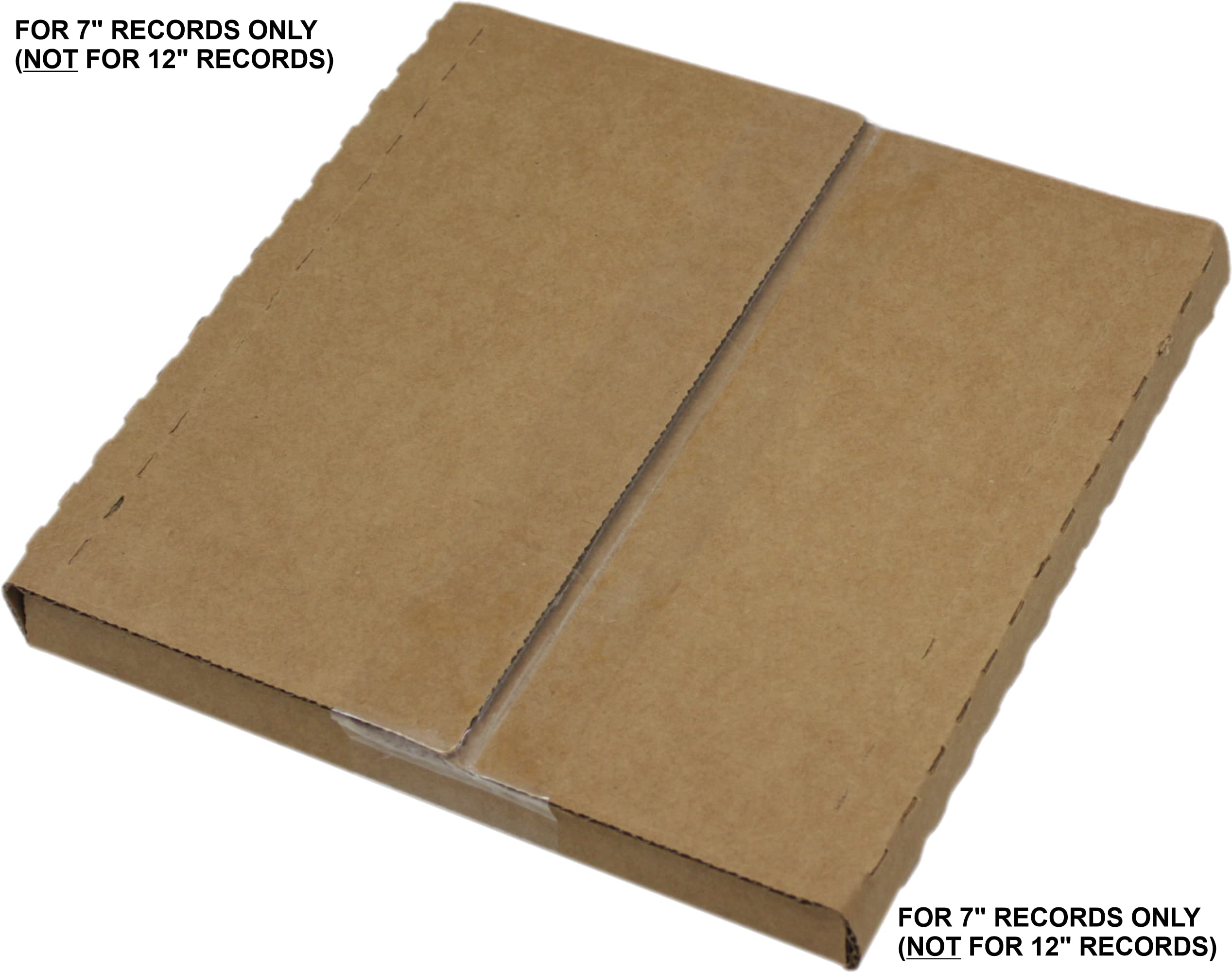 7" 45RPM Vinyl Record Shipping Mailers - Adjustable Multi-Depth Kraft Brown - Holds 1 to 12 7" Vinyl Records #07BC01VD (Qty: 10)