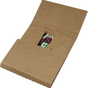 7" 45RPM Vinyl Record Shipping Mailers - Adjustable Multi-Depth Kraft Brown - Holds 1 to 12 7" Vinyl Records #07BC01VD (Qty: 10)