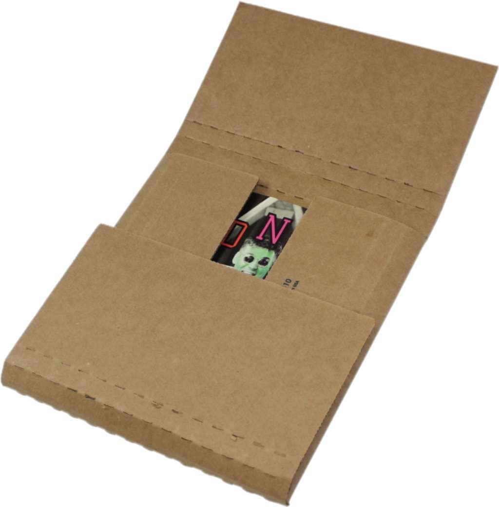 7" 45RPM Vinyl Record Shipping Mailers - Adjustable Multi-Depth Kraft Brown - Holds 1 to 12 7" Vinyl Records #07BC01VD (Qty: 10)