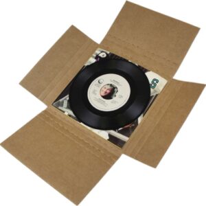 7" 45RPM Vinyl Record Shipping Mailers - Adjustable Multi-Depth Kraft Brown - Holds 1 to 12 7" Vinyl Records #07BC01VD (Qty: 10)