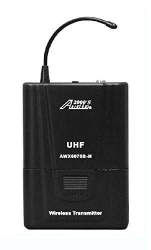 Audio 2000S S6073M UHF Wireless Lavalier Microphone System with Balanced XLR and 1/4-Inch Outputs, Volume Control, and Hard PVC Carrying Case