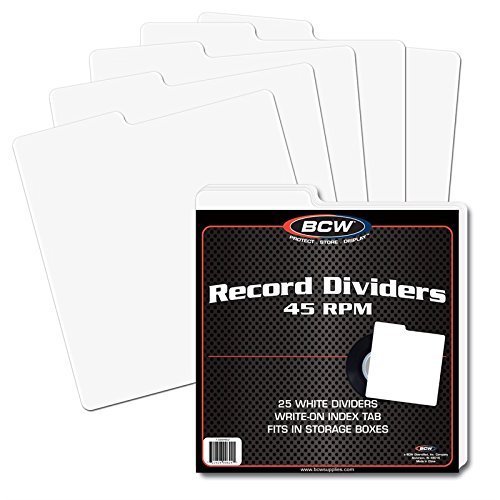 50 Count 7" - 45 RPM Record Dividers Fit in 45 RPM Record Storage Boxes