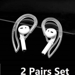 Ear Hook Compatible with AirPods Pro Compatible with AirPods 3/2/1, JNSA Ear Hooks 4 PCS 2 Pairs for AirPod Pro/3/2/1, Transparent 2Pair