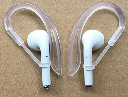 Ear Hook Compatible with AirPods Pro Compatible with AirPods 3/2/1, JNSA Ear Hooks 4 PCS 2 Pairs for AirPod Pro/3/2/1, Transparent 2Pair