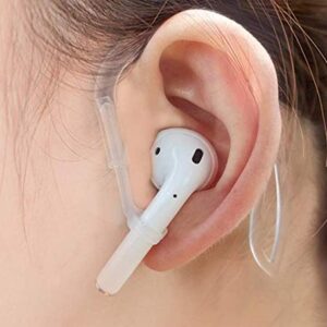 Ear Hook Compatible with AirPods Pro Compatible with AirPods 3/2/1, JNSA Ear Hooks 4 PCS 2 Pairs for AirPod Pro/3/2/1, Transparent 2Pair