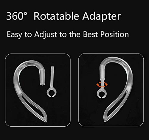 Ear Hook Compatible with AirPods Pro Compatible with AirPods 3/2/1, JNSA Ear Hooks 4 PCS 2 Pairs for AirPod Pro/3/2/1, Transparent 2Pair