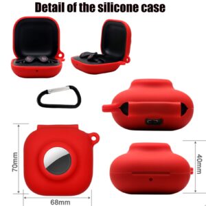 Silicone Case for Beats Fit Pro in-Ear Bluetooth Earbuds with Airtag Holder,Premium Soft Skin Cover Shock-Absorbing,Anti-Scratch Protective Case with Keychain (Purple)