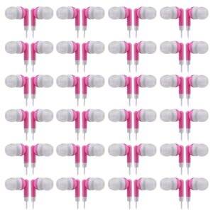 cn-outlet wholesale bulk earbuds headphones 100 pack for iphone, android, mp3 player -pink