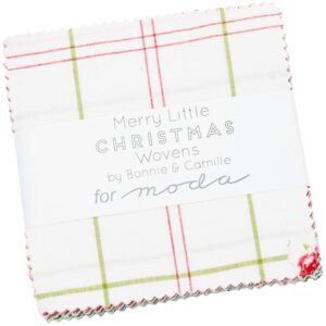 merry little christmas wovens charm pack by bonnie & camille; 42-5" precut fabric quilt squares