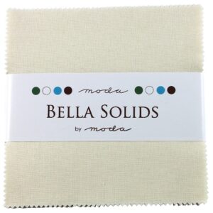 moda bella solids ivory charm pack fabrics; 42-5" quilt squares