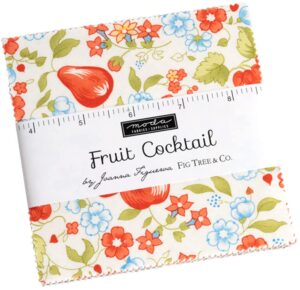 fruit cocktail charm pack by joanna figueroa; 42-5" precut fabric quilt squares