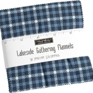 Lakeside Gatherings Flannels Charm Pack by Primitive Gatherings; 42-5" Precut Fabric Quilt Squares