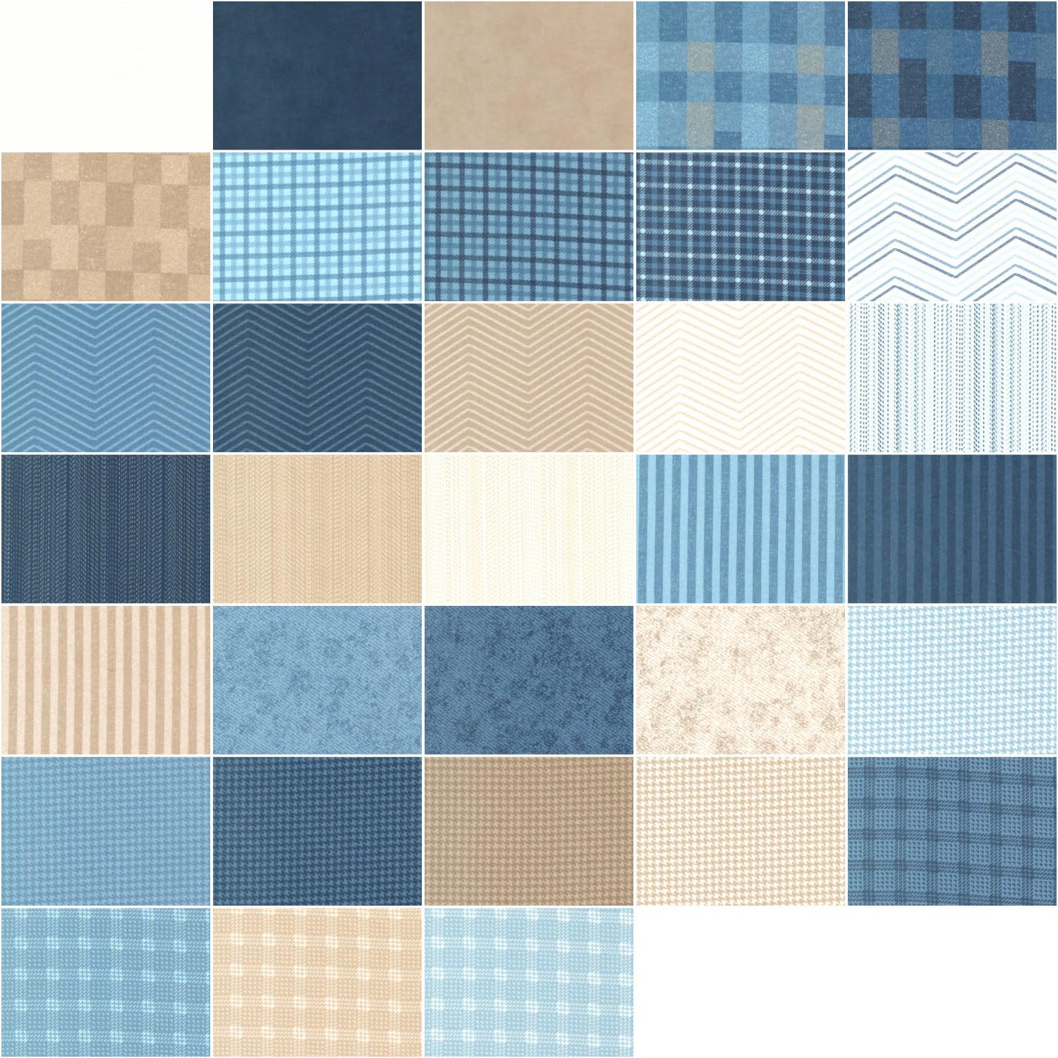 Lakeside Gatherings Flannels Charm Pack by Primitive Gatherings; 42-5" Precut Fabric Quilt Squares