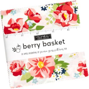 berry basket charm pack by april rosenthal; 42-5" precut fabric quilt squares