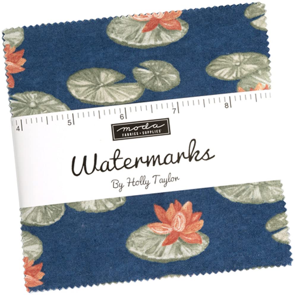 Watermarks Charm Pack by Holly Taylor; 42-5" Precut Fabric Quilt Squares