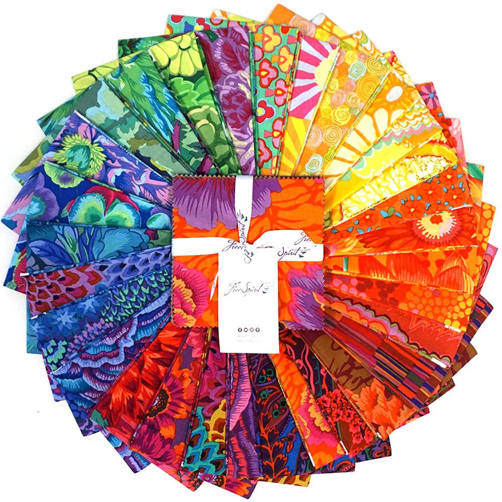 Free Spirit Fabrics Kaffe Fassett Rainbow Stash Charm Pack