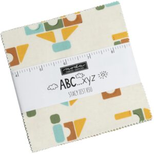 moda fabrics abc xyz charm pack by stacy iest hsu; 42-5'' precut fabric quilt squares