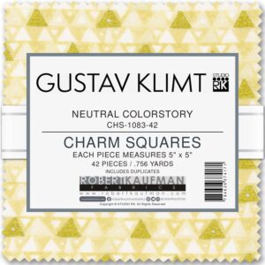 gustav klimt neutral charm square 42 5-inch squares charm pack robert kaufman fabrics chs-1083-42