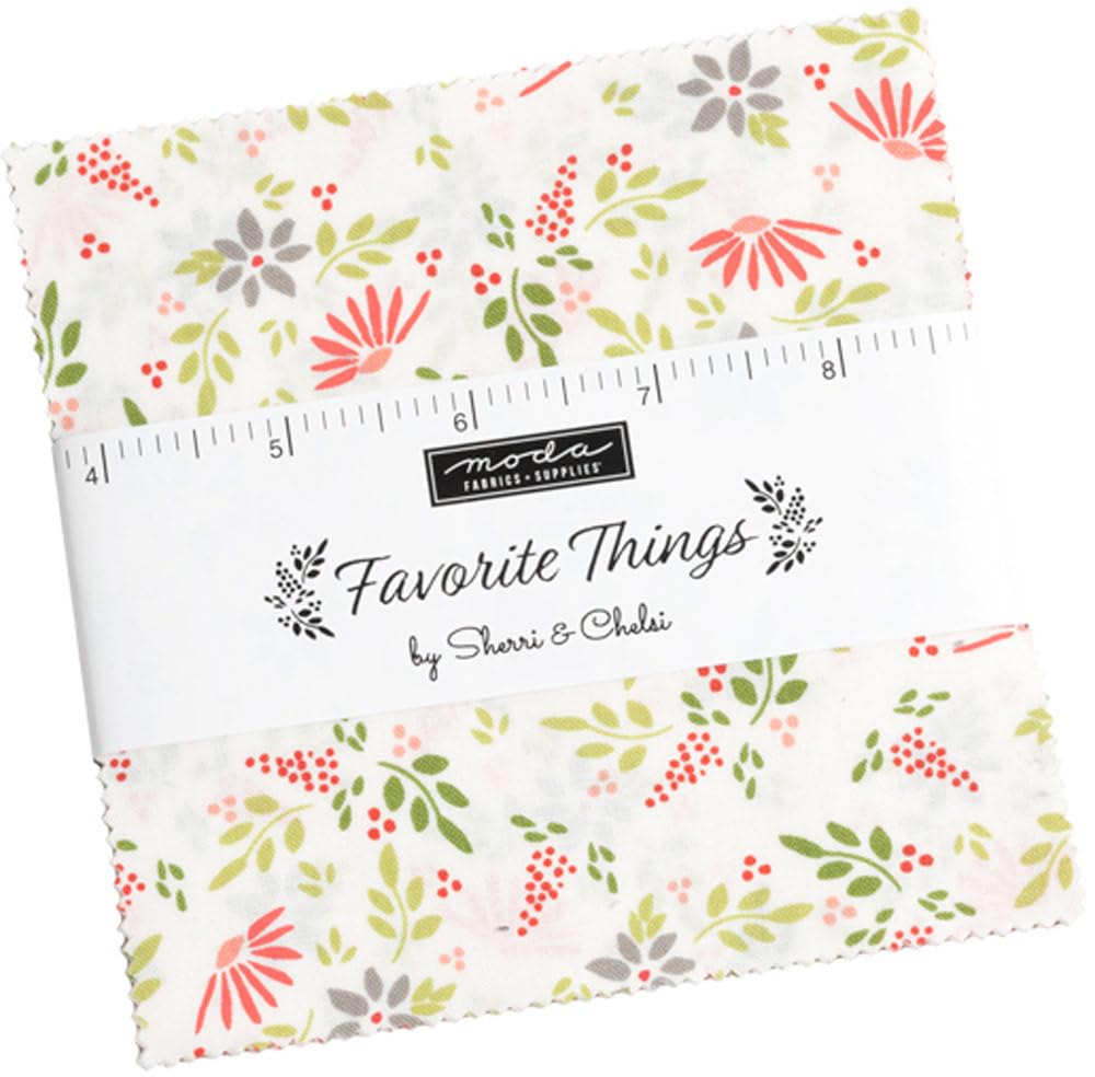 Favorite Things Charm Pack by Sherri & Chelsi; 42-5" Precut Fabric Quilt Squares