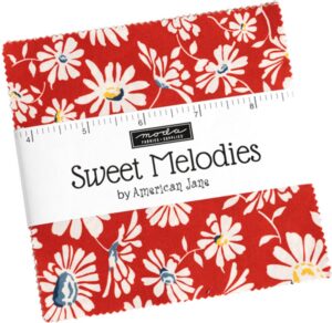 sweet melodies charm pack by american jane; 42-5" precut fabric quilt squares