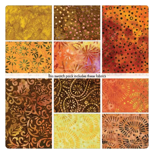 Material Maven 42 5 Inch Charm Pack Harvest Bali Batiks by Benartex