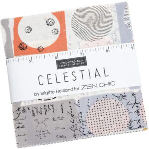 moda fabrics celestial charm pack by brigitte heitland for zen chic; 42-5'' precut fabric quilt squares