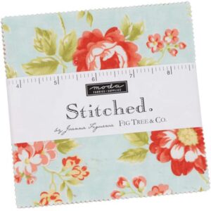 moda fabrics stitched charm pack by joanna figueroa; 42-5'' precut fabric quilt squares