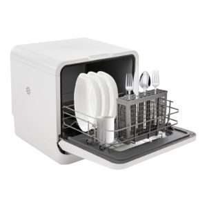 countertop dishwasher, portable dishwasher with water tank,5 wash programs 3-in-1 mini dishwasher -cleaning- drying, &storage