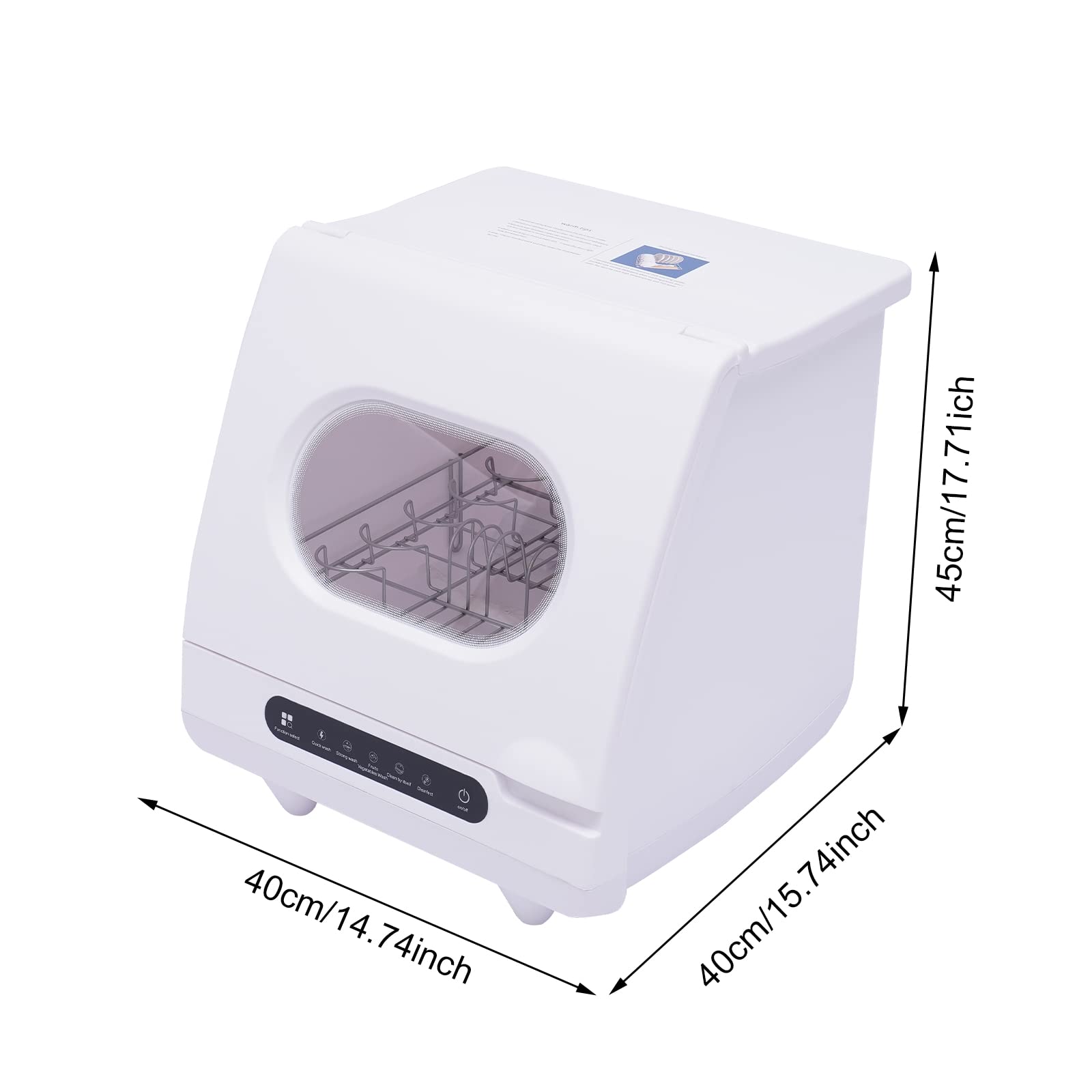 Portable Countertop Dishwasher Compact Mini Dishwasher 5 Programs Deep Cleaning Automatic Dishwasher for Apartment, RV (Style 3)