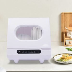 portable countertop dishwasher, mini dishwasher freestanding dishwasher 5 washing programs compact dishwasher for home apartments dorms rv kitchen (110v 1200w)