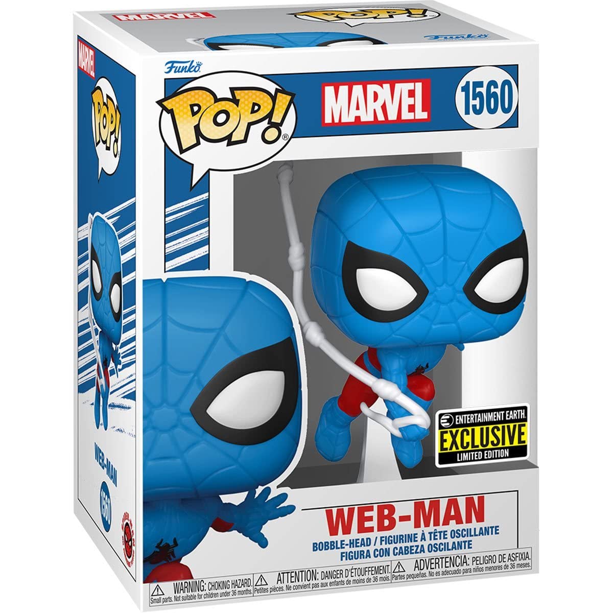 Funko Pop Spider-Man Web-Man Vinyl Figure #1560 Exclusive Box Include, 3.75 inches