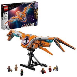 lego marvel the guardians' ship 76193 building toy - large avengers spaceship model with thor & star-lord minifigures, superhero movie inspired set, gift for boys, girls, kids, and teenagers