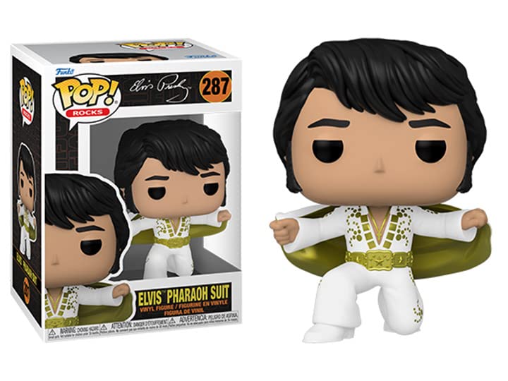 POP Rocks: Elvis - Elvis Pharaoh Suit Funko Vinyl Figure (Bundled with Compatible Box Protector Case), Multicolored, 3.75 inches