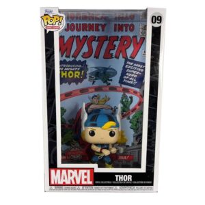 funko the amazing spider-man black suit pop! in comic book display case - limited edition exclusive (mighty thor comic #08)