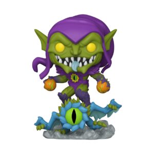 pop marvel: monster hunters - green goblin funko vinyl figure (bundled with compatible box protector case), multicolored, 3.75 inches