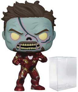 funko marvel: what if? - zombie iron man [tony stark] pop! vinyl figure (bundled with compatible pop box protector case)