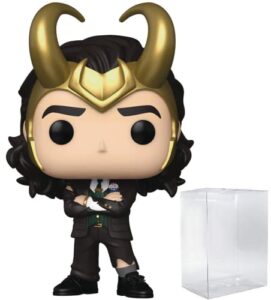 funko marvel: loki - president loki pop! vinyl figure (bundled with compatible pop box protector case)