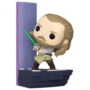 funko pop! deluxe: star wars duel of the fates - qui-gon jinn, amazon exclusive, figure 3 of 3