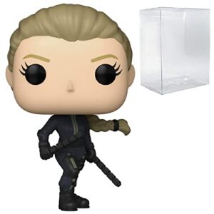 pop marvel: hawkeye - yelena belova [black widow] funko vinyl figure (bundled with compatible box protector case)