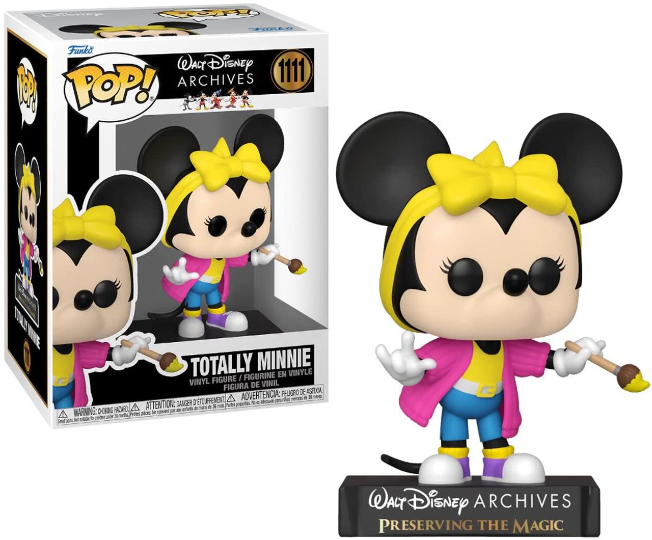 POP Disney Archives: Minnie Mouse - Totally Minnie (1988) Funko Vinyl Figure (Bundled with Compatible Box Protector Case), Multicolored, 3.75 inches