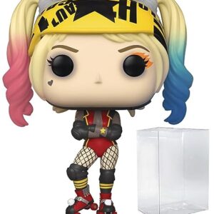 POP Birds of Prey - Harley Quinn Roller Derby Funko Vinyl Figure (Bundled with Compatible Box Protector Case), Multicolored, 3.75 inches