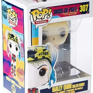 POP Birds of Prey - Harley Quinn Roller Derby Funko Vinyl Figure (Bundled with Compatible Box Protector Case), Multicolored, 3.75 inches