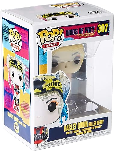 POP Birds of Prey - Harley Quinn Roller Derby Funko Vinyl Figure (Bundled with Compatible Box Protector Case), Multicolored, 3.75 inches