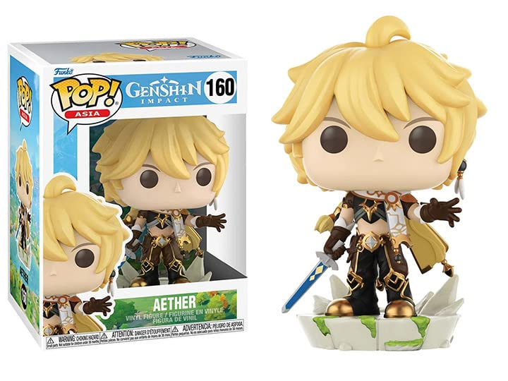 POP Genshin Impact - Aether Funko Vinyl Figure (Bundled with Compatible Box Protector Case), Multicolor, 3.75 inches