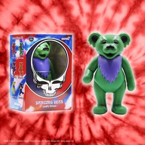 Super7 Grateful Dead Dancing Bear - 3.75" Grateful Dead Action Figure with Peg Stand Accessory Classic Music Collectibles and Retro Toys