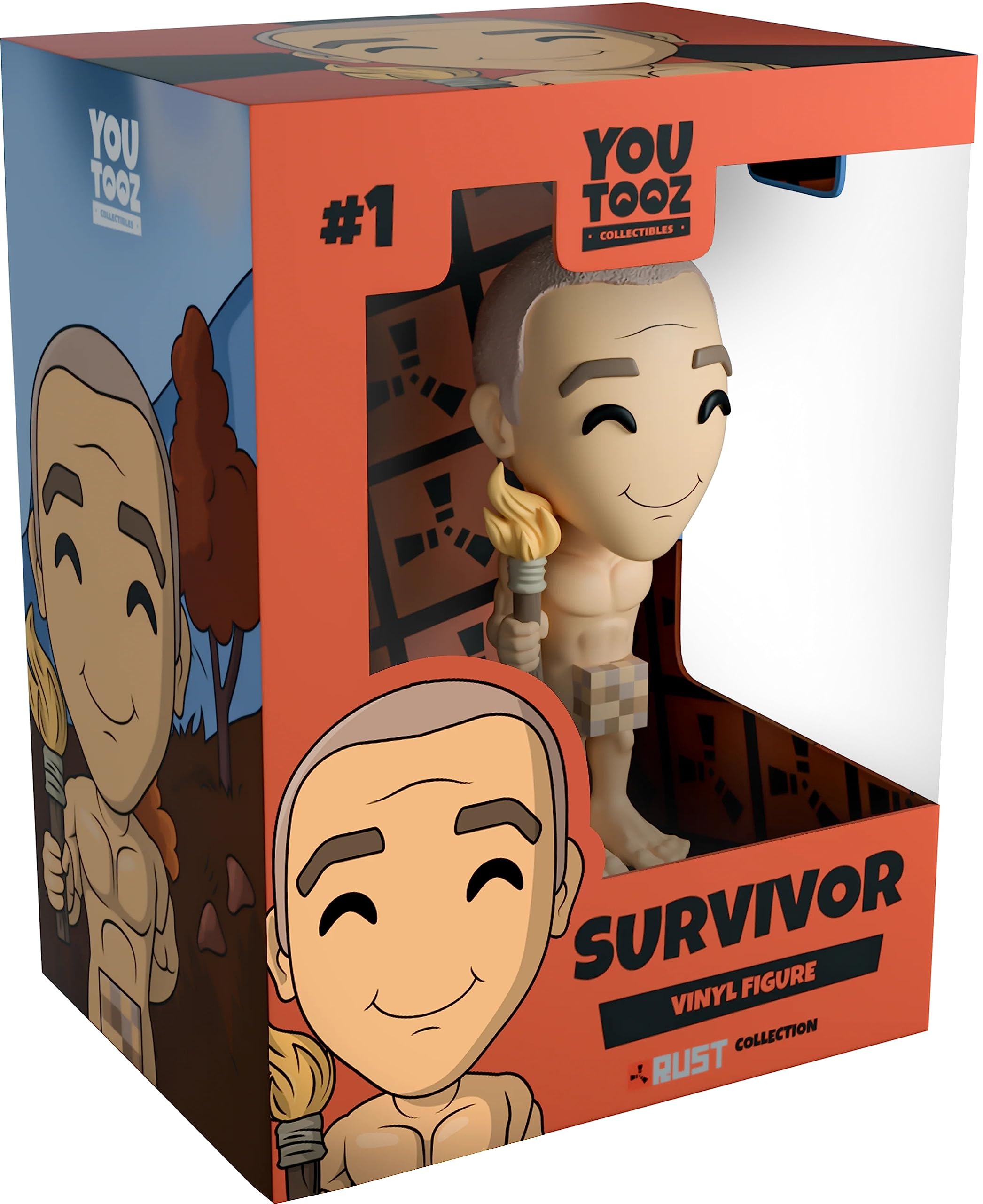 You Tooz Survivor 4.4" Vinyl Figure, Official Licensed Collectible Survivor Rust Figurine from Video Game Rust Rust Collection