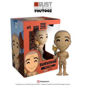 You Tooz Survivor 4.4" Vinyl Figure, Official Licensed Collectible Survivor Rust Figurine from Video Game Rust Rust Collection