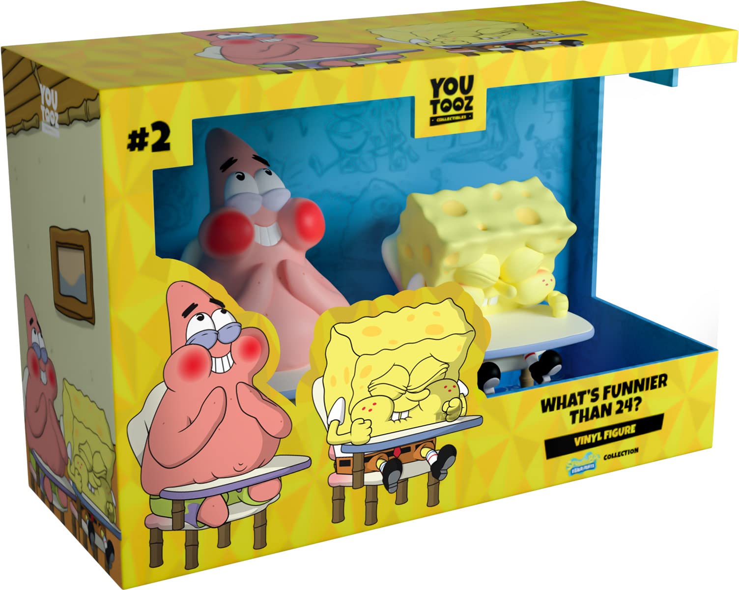 Youtooz Whats Funnier Than 24, 4" inch Vinyl Figure, Collectible Spongebob and Patrick from Funny Internet Meme What's Funnier Than 24 by Youtooz Spongebob Squarepants Collection