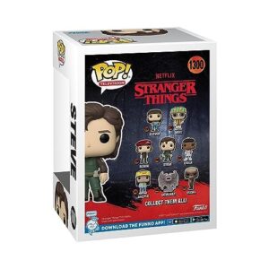 POP [Stranger Things - Hunter Steve Harrington [Season 4] Funko Vinyl Figure (Bundled with Compatible Box Protector Case), Multicolor, 3.75 inches