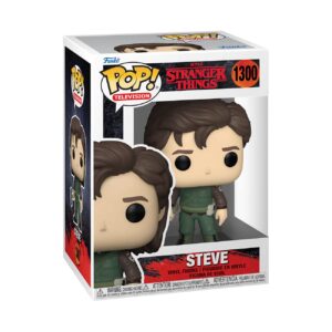 POP [Stranger Things - Hunter Steve Harrington [Season 4] Funko Vinyl Figure (Bundled with Compatible Box Protector Case), Multicolor, 3.75 inches